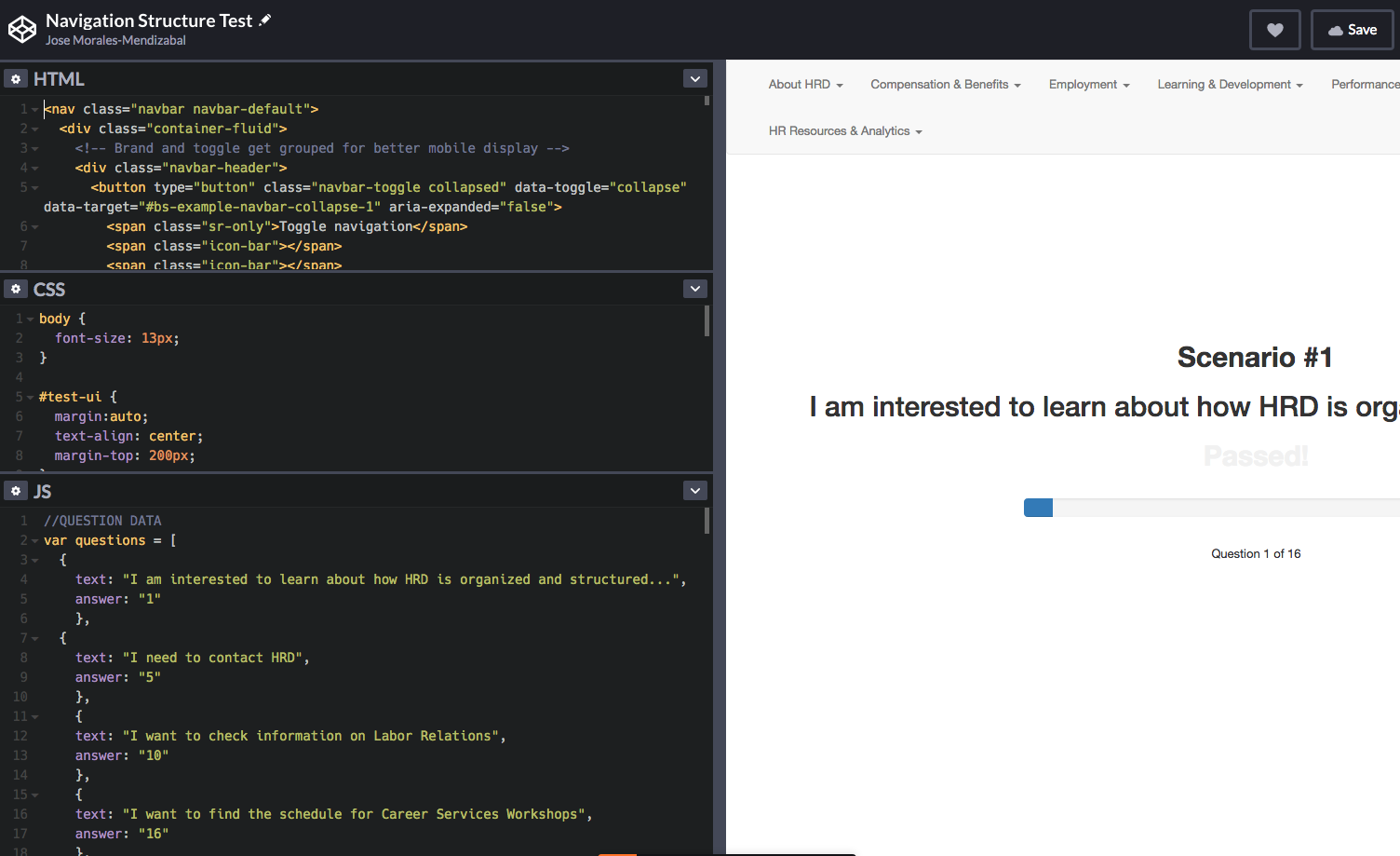 Codepen-screen - Jose Morales Mendizabal